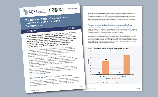 Need for Better-Informed, Inclusive Investment for Green Industrial Transformation - ACET