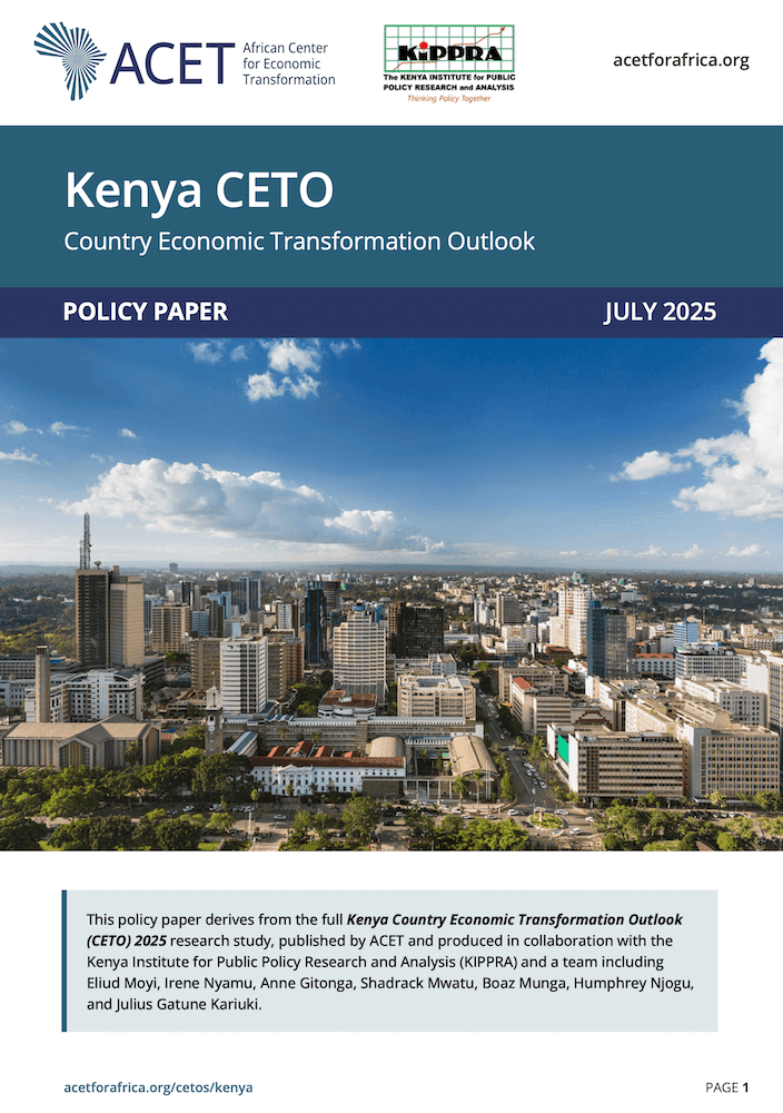 Country Economic Transformation Outlook (CETO): Kenya - ACET